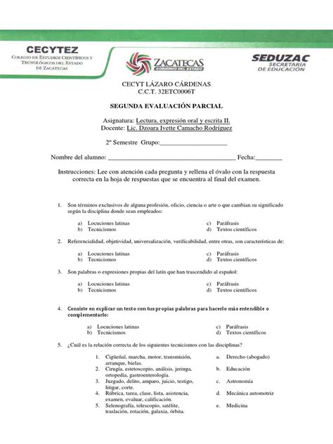 Examen 2 Leoye 2 2016 Pdf Prueba Evaluación