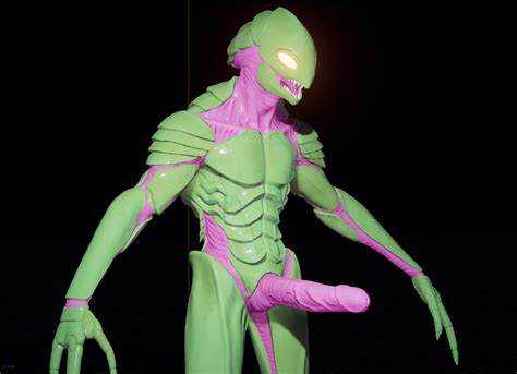 Rule 34 3d Alien Erection Male Metroid Nintendo Penis Polybits Solo