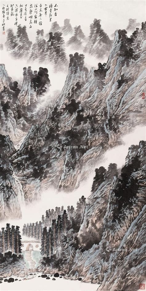 【2005年作 王维诗意图 镜片 设色纸本】拍卖品图片价格鉴赏绘画雅昌艺术品拍卖网