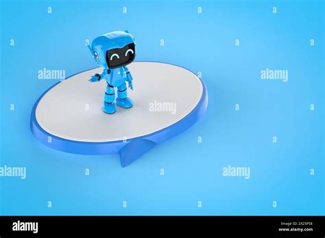 3d Rendering Ai Chatbot Or Personal Assistant Robot Chat With Speech