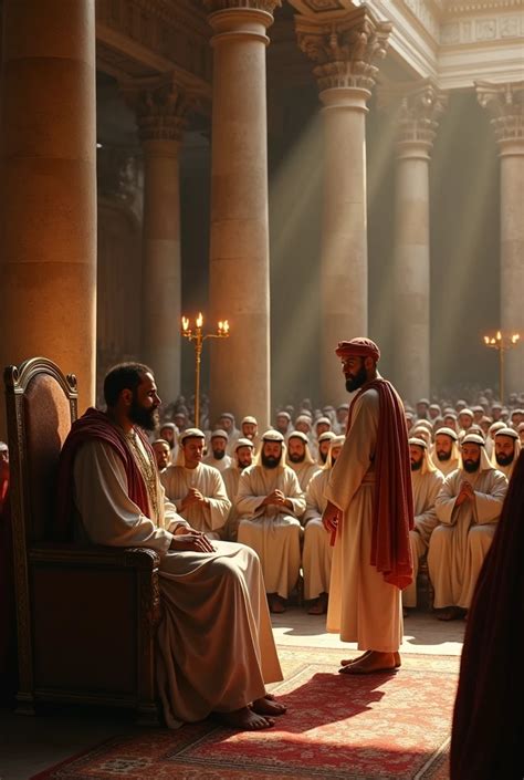 In The Grand Court Of The Roman Empire The Emperor Seated On His