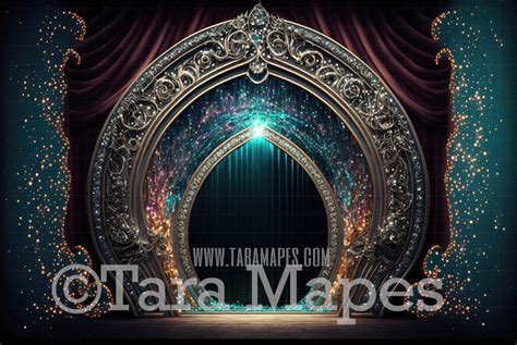 Jeweled Stage Digital Backdrop Rhinestone Gem Stage With Lights
