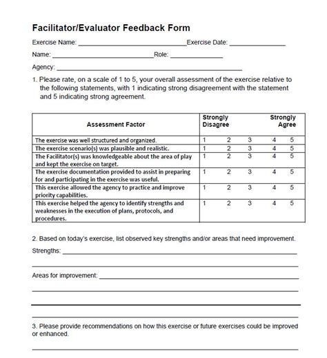 Facilitator Evaluation Form Etsy