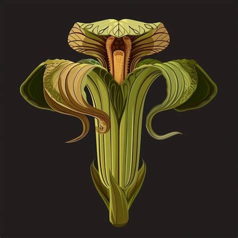 Corpse Flower Vector Logo Isolated On Background Premium Ai Generated