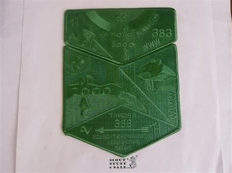 Order Of The Arrow Lodge 383 Tahosa S29 X10 2 Piece Flap Patch Set 2000 Noac Ghost
