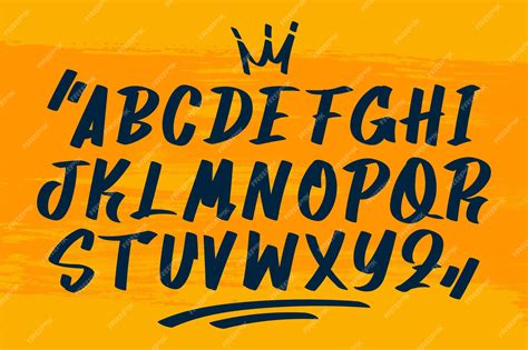 Premium Vector Marker Graffiti Font Handwritten Typography Vector