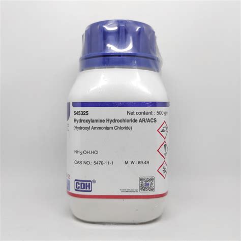 Hydroxylamine Hydrochloride Ar 500 Gram Cdh Pt Delta Primalab Saintifik
