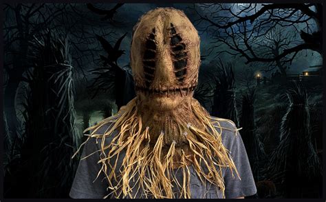 Qccx Halloween Mask Scarecrow Masks With Straw Hair