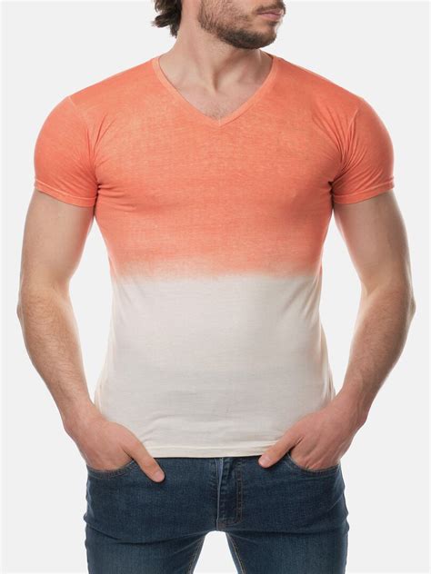 T Shirt Manches Courtes Col V Tye And Die Orange Kiabi 2990€