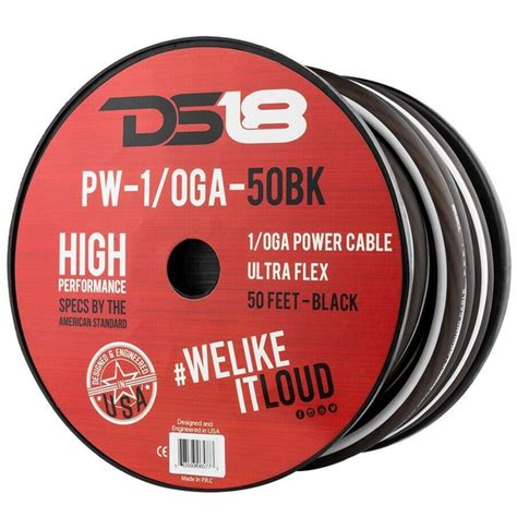 Ds18 Pw 10ga 50bk 10 Gauge Cca Power Or Ground Wire 50 Foot Roll