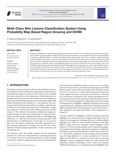 Pdf Multi Class Skin Lesions Classification System Using Probability Map Based Region Growing Pdf Multi Class Skin Lesions Classification System Using Probability Map Based Region Growing