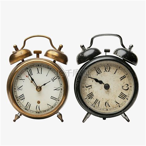两个时钟祖父和闹钟素材图片免费下载 千库网