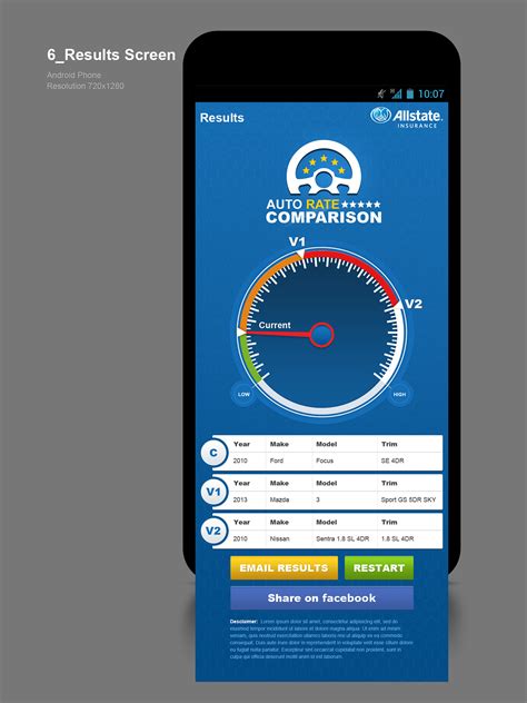 Vehicle Rate Comparison Android App On Behance Vehicle Rate Comparison Android App On Behance
