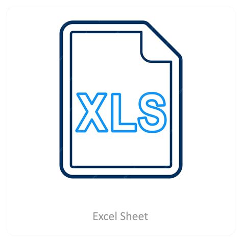 El Concepto De Hoja De Excel Y Icono De Excel Vector Premium