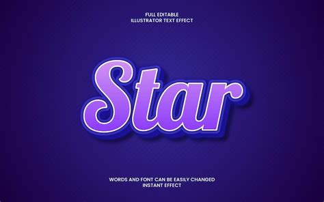 Premium Vector Star Text Effect