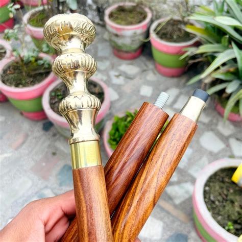 Brass Walking Stick Etsy