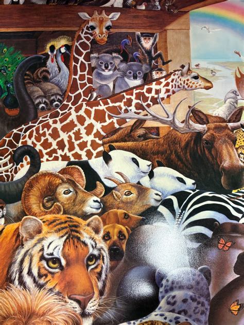 Large Noahs Ark By M Keane Ltd Ed Lithograph 219 375 W Original Signature 36x28 Oahu