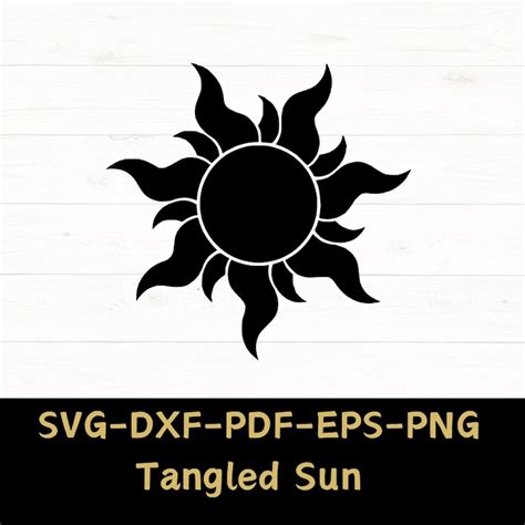 Tangled Sun Stencil Etsy