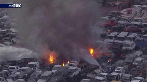 Phoenix Junkyard Catches Fire Burning Dozens Of Cars