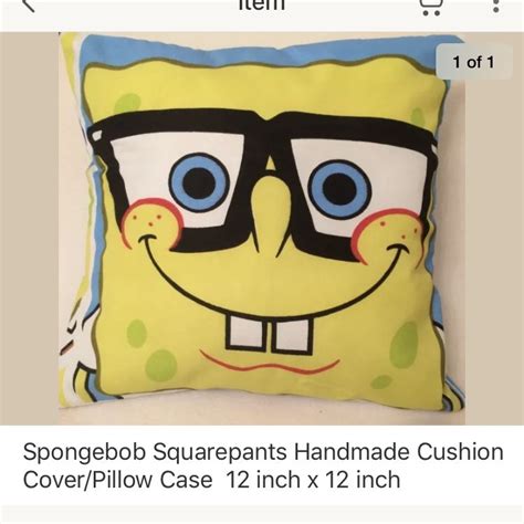 Spongebob Cushion Ebay Spongebob Handmade Cushion Covers Handmade Cushions