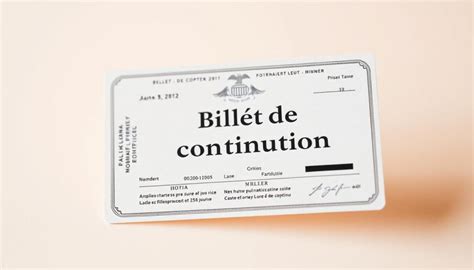 Quest Ce Quun Billet De Continuation Votre Guide Complet Sur La