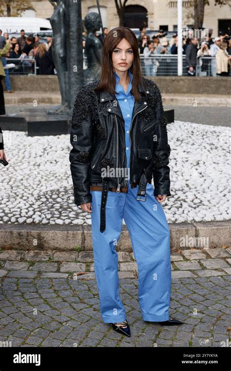 Thylane Blondeau Attends The Miu Miu Paris Womenswear Ss 2025 Show As