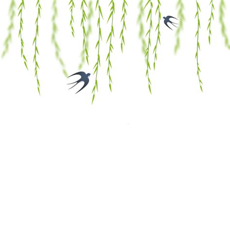 装饰 柳树 燕子