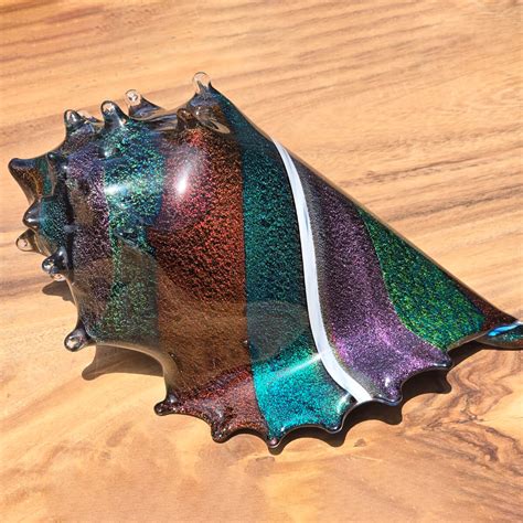 Twisted Dichroic Conch Shell Moana Glass By Ryan Staub