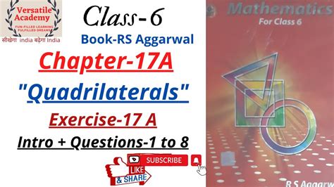 Class 6 Chapter 17 Quadrilaterals Exercise 17a Introquestions 1