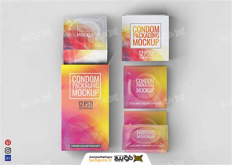 موکاپ مجموعه جعبه محصولات جنسی و کاندوم