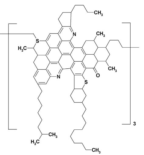 Average Structural Model For The Asphaltene Fractions Leon