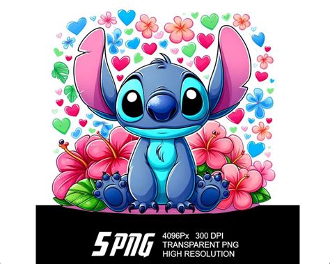 5 Png Stitch Flowers Design Stitch Love Flowers Png High Resolution