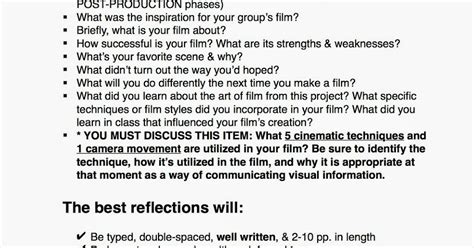 RHETORIC Of The MOVING IMAGE Final Exam Project Written Reflection