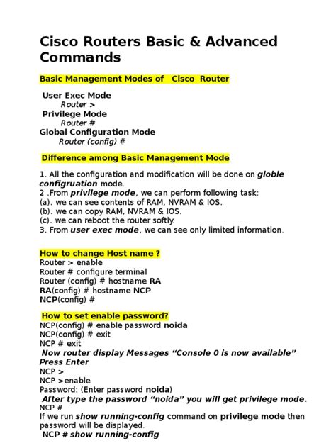 3router Basic Command Pdf Ip Address Command Line Interface