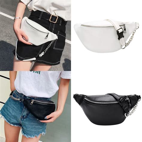 Vrouwen Casual Pu Taille Tas Keten Fanny Pack Reiz Grandado