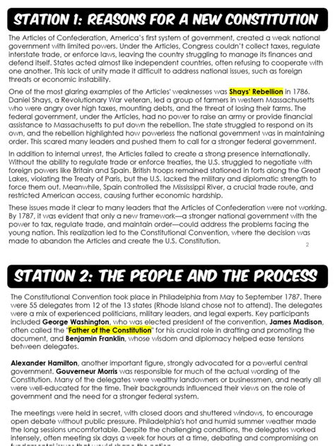 Constitutional Compromises Station Activity Pdf Constitutional