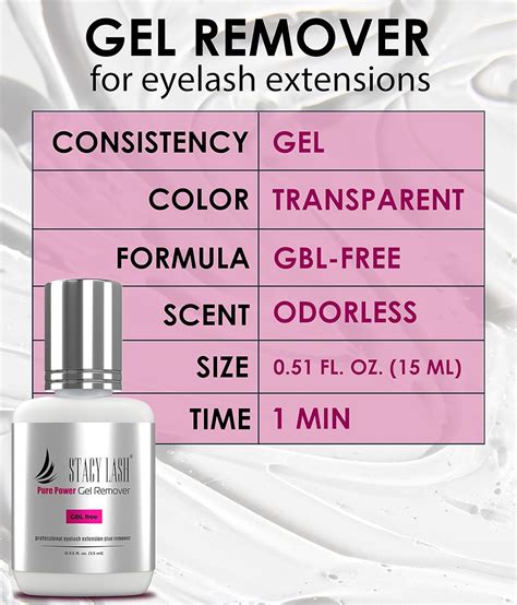 Buy Pure Power Gel Remover For Eyelash Extension Glue Stacy Lash 051