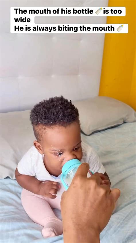 The Mouth Of His Bottle 🍼is Too Wide He Is Always Biting The Mouth 🍼
