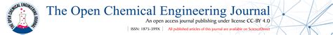 The Open Chemical Engineering Journal Search