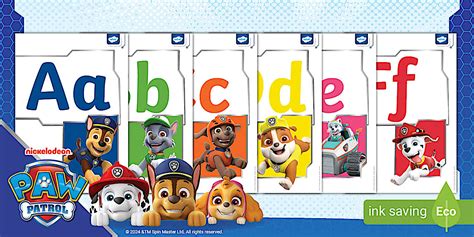 Free Paw Patrol Alphabet Posters Twinkl
