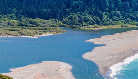 Klamath River Estuary As It Flows Into The Pacific Ocean