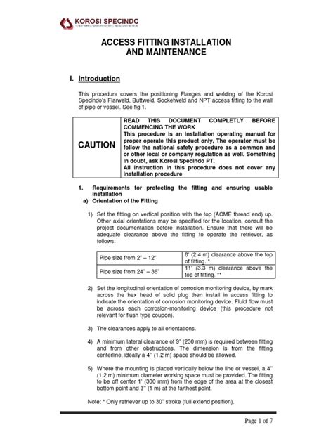 Access Fitting Pdf Welding Construction