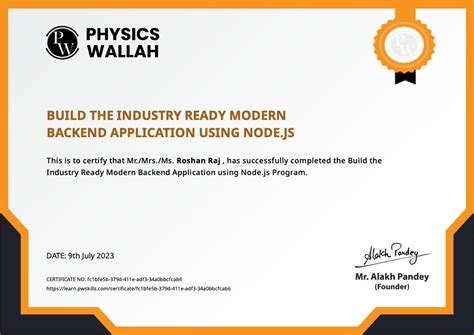 Nodejs Backenddevelopment Industryready Physicswallah Design Share Roshan Raj