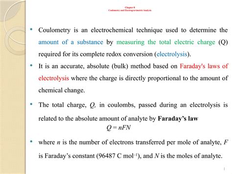 Chapter 8 Coulometry And Electrogravimetric Analysis Pptx