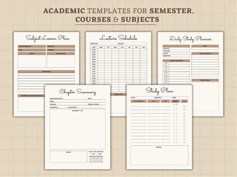 Printable Planner Printable Student Planner Bundle Study Planner