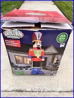 2020 Gemmy Airblown Inflatable 20 Foot Tall Nutcracker Rare Size As Is