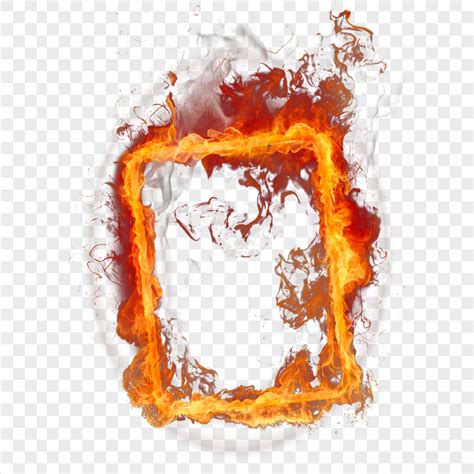 Fire Flames Effect Frame Border Citypng