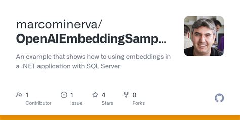 Github Marcominerva Openaiembeddingsample An Example That Shows How To Using Embeddings In A