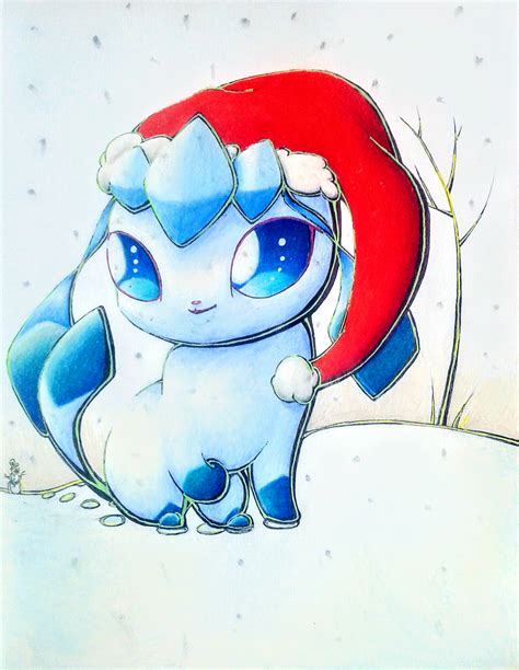 Holiday Glaceon 2 By Nellipset On Deviantart