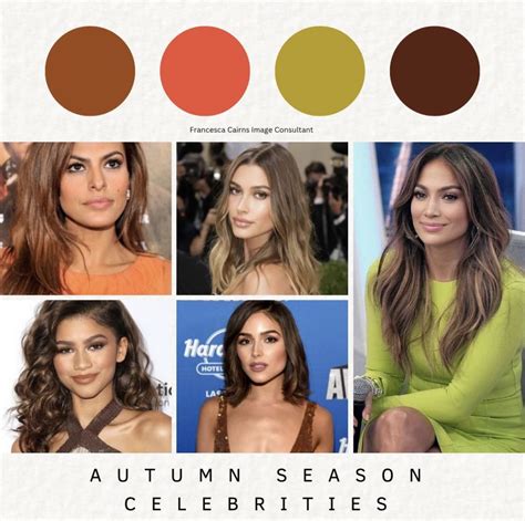 Autumn Celebrities 🍂 Deep Autumn Color Palette Autumn Color Palette